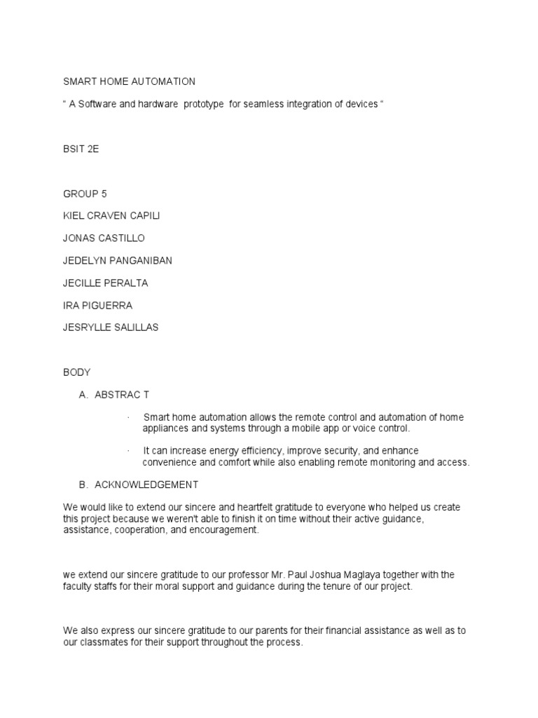 Smart Home Automation | PDF | Home Automation | Automation