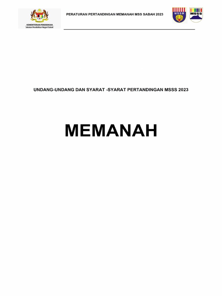 Peraturan Memanah MSSS 2023 | PDF