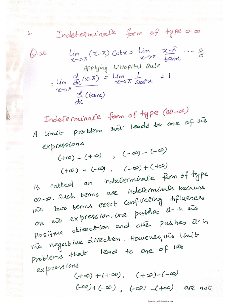 Ex 3.6 (L Hopital Rule Lecture 2) | PDF