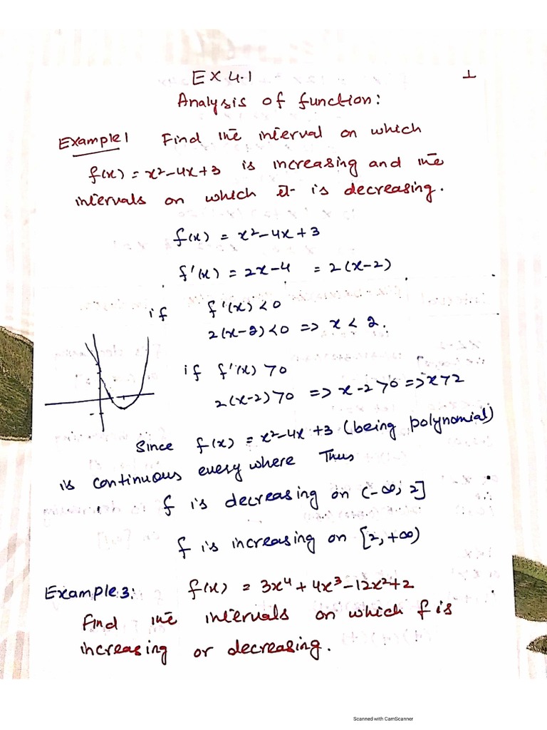 Ex 4.1 (Analysis On Function) | PDF Ex 4.1 (Analysis On Function) | PDF