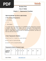 MATHS Grade11 Trig Notes | PDF | Trigonometric Functions | Trigonometry