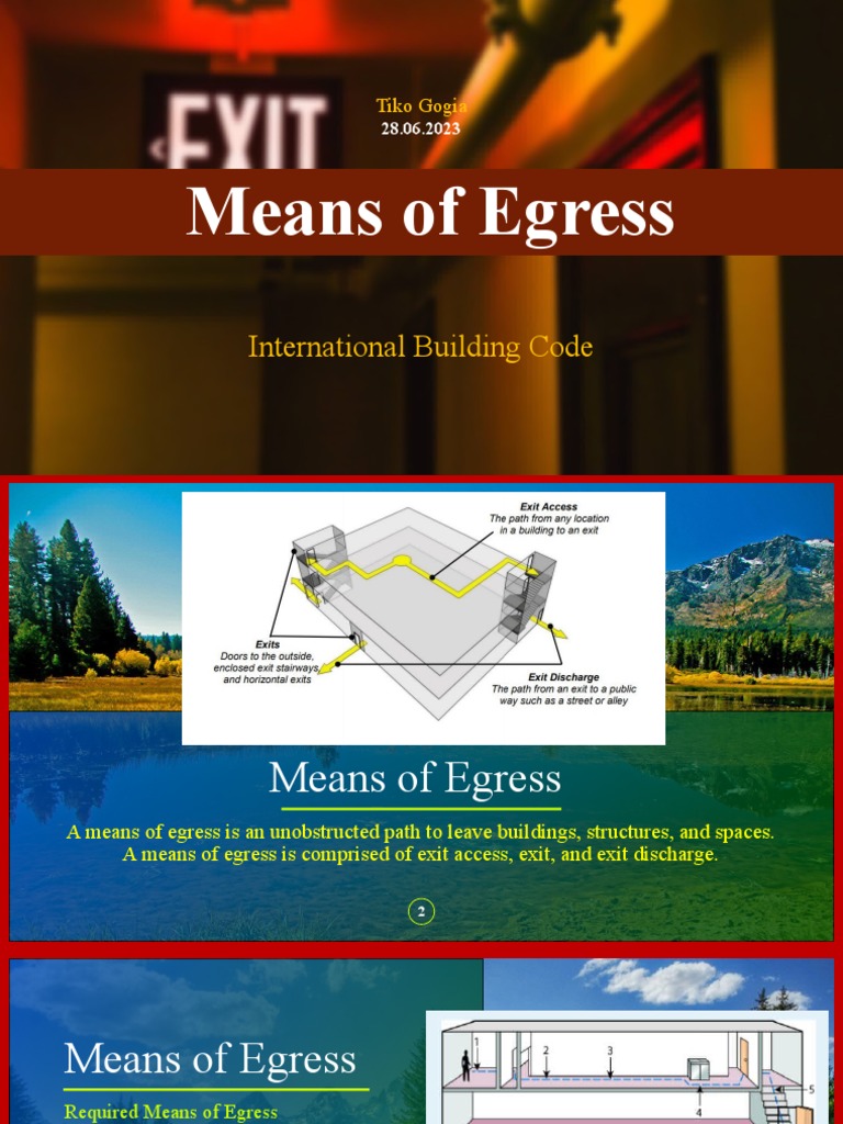 Means of Egress | PDF | Home & Garden | Technology & Engineering