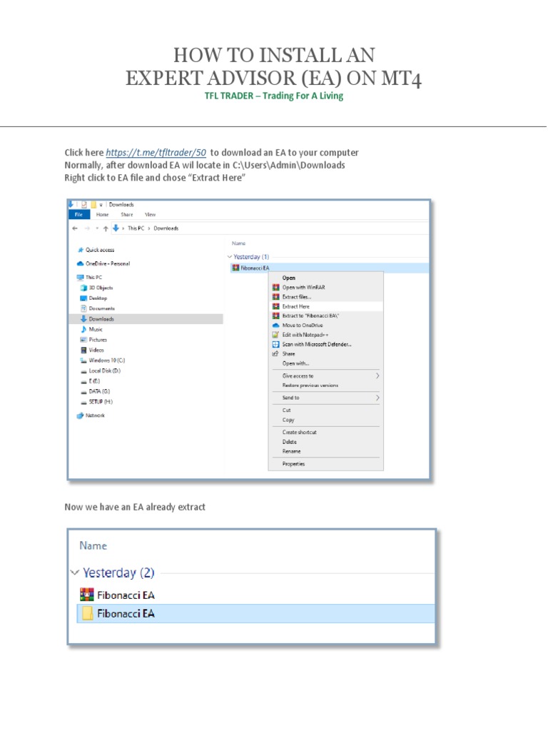 How To Install An EA On MT4 | PDF | Icon (Computing) | Information ...