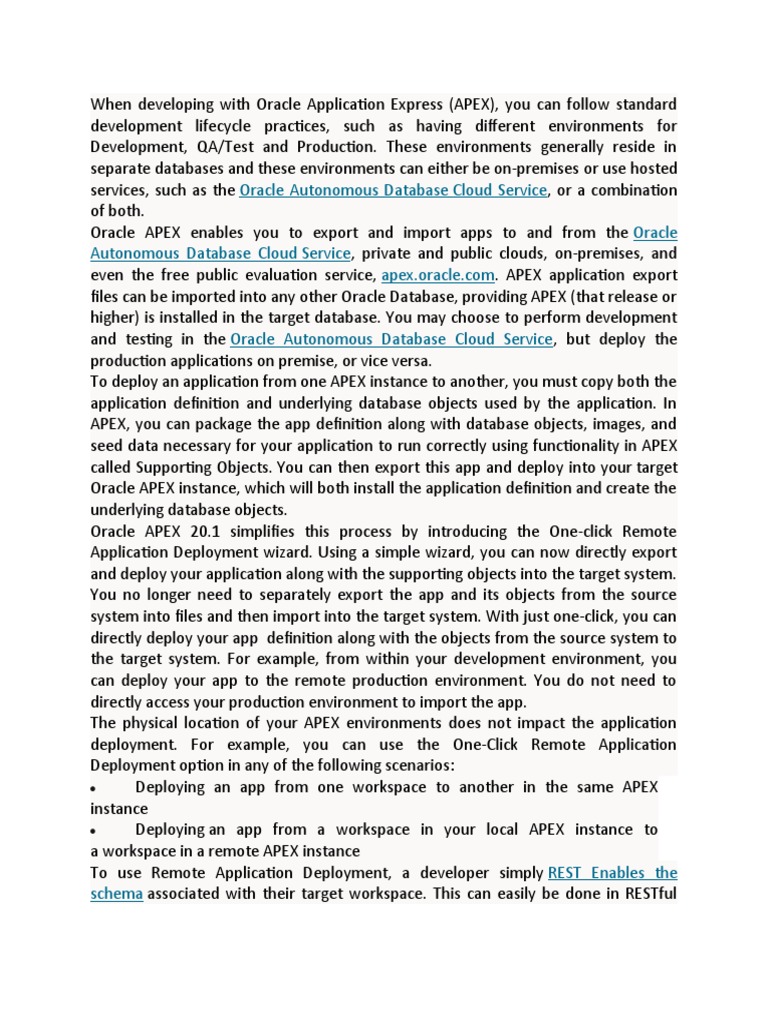 558.remote Deployment of Your APEX App Is Just One Click Away! | PDF