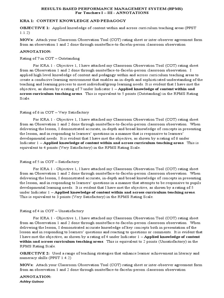 Annotations For Teachers I Iii Ashguifiles Download Free Pdf