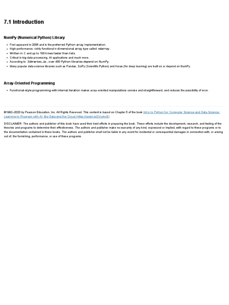 Numpy Arrays | PDF | Computer Programming | Computing Numpy Arrays | PDF | Computer Programming | Computing