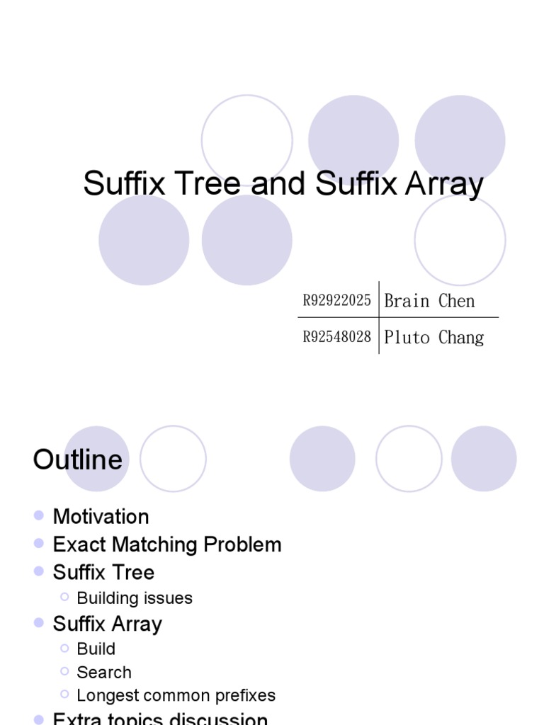 Suffix Tree and Suffix Array - Fin5 | PDF | Computer Science | Computing