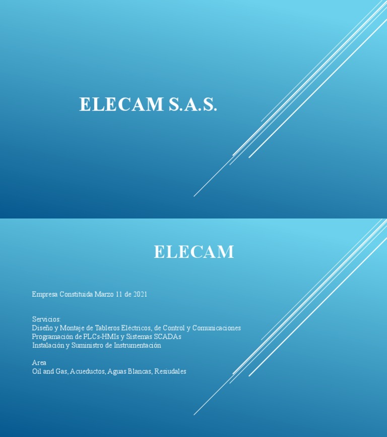 Elecam Presentacion | PDF | Hogar y jardín | Tecnología e ingeniería