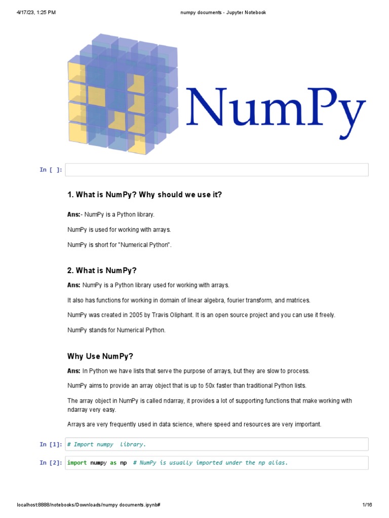 Num Py | PDF | Mathematics | Linear Algebra