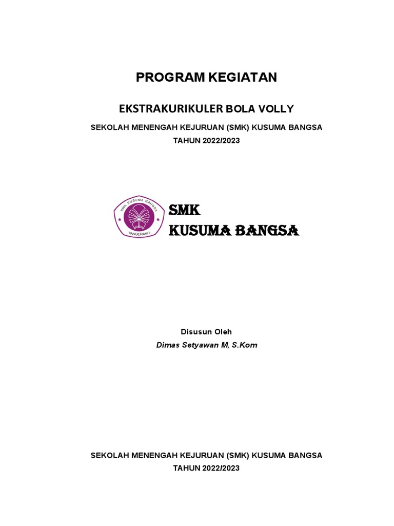 Program Kegiatan Ekskul Bola Volly | PDF