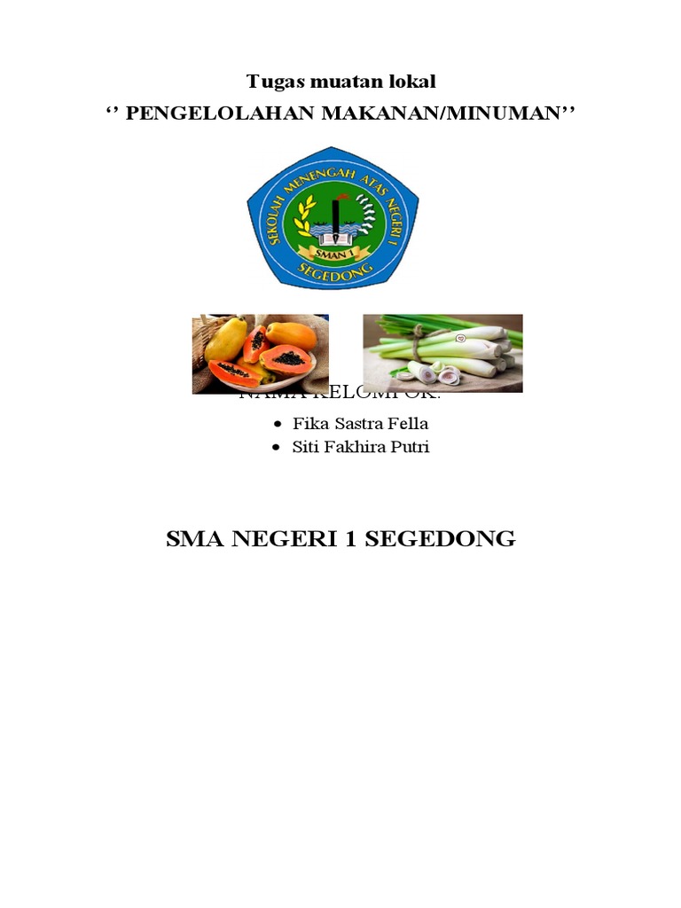 Cover Mulok SMA N 1 SEGEDONG | PDF