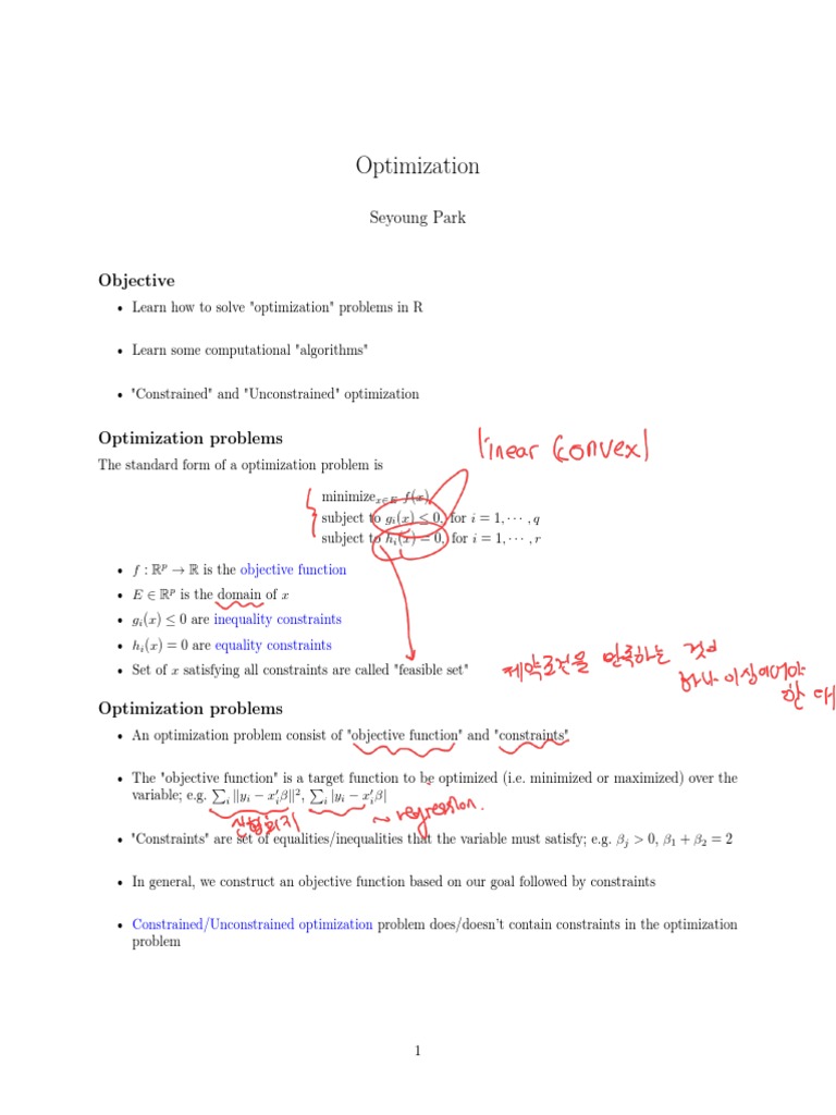 7th Lecture Note 230515 135845 | Download Free PDF | Mathematical Optimization | Mathematical ...