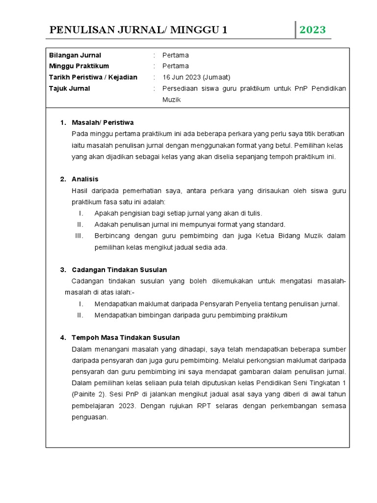 Jurnal Minggu 1 | PDF