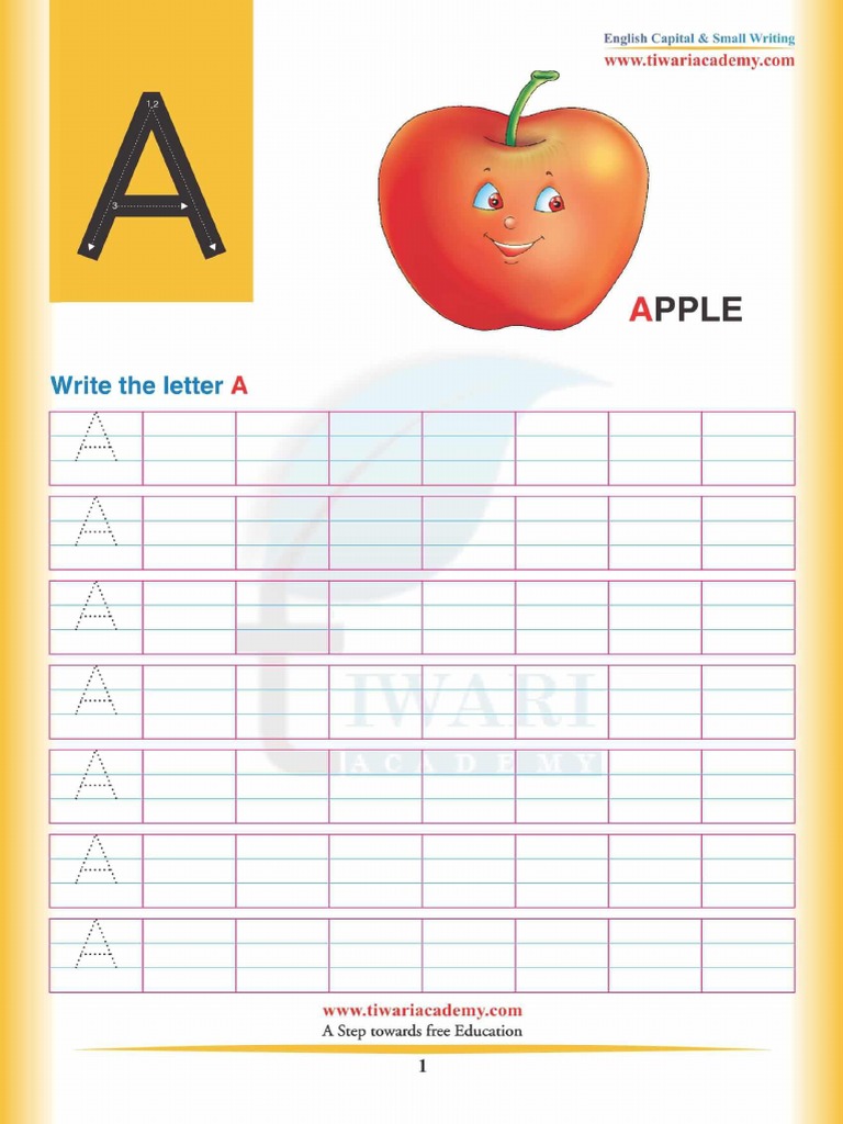 KG English Writing Practice Book 1 | PDF