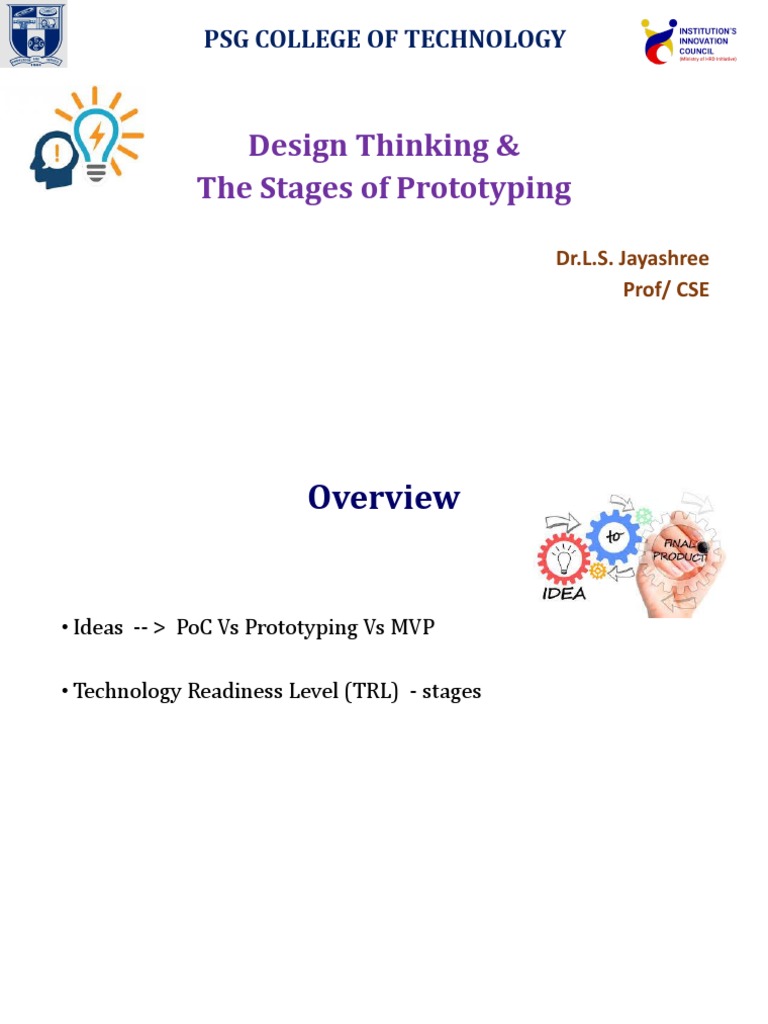 Unit 3 - Prototyping IoT Projects - Stages of Prototyping With TRL Levels | PDF