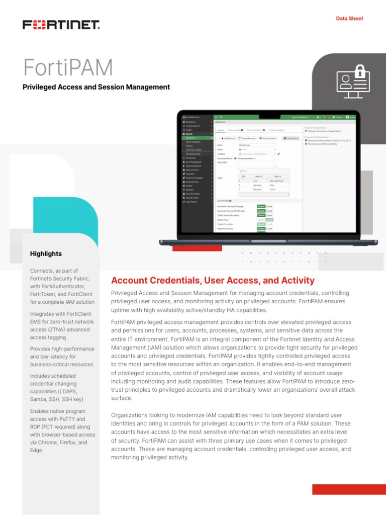 Fortipam | PDF | Password | Secure Shell