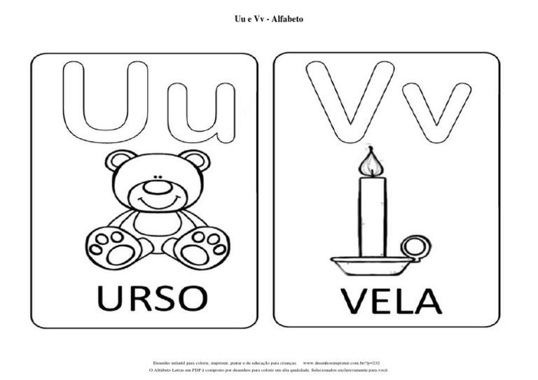 Alfabeto Letras Uu e VV | PDF