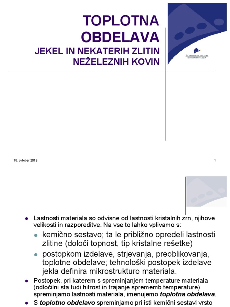 P2-5 181019 Izredni - Toplotna Obdelava | PDF