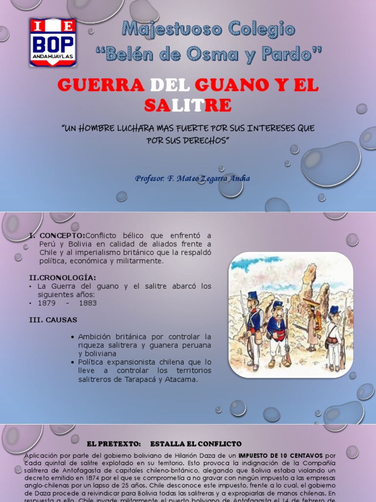 Guerra Del Guano y El Salitre | PDF | América del Sur | Perú