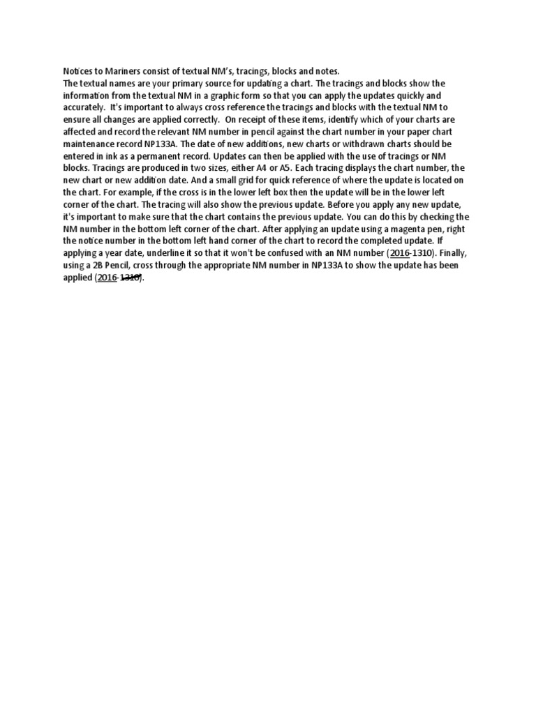 Updating BA Charts Using Notice To Mariners - Gert | PDF