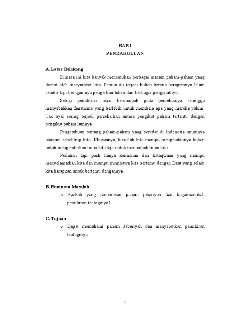 Fokus Utama Aliran Jabariyah | PDF | Agama & Spiritualitas