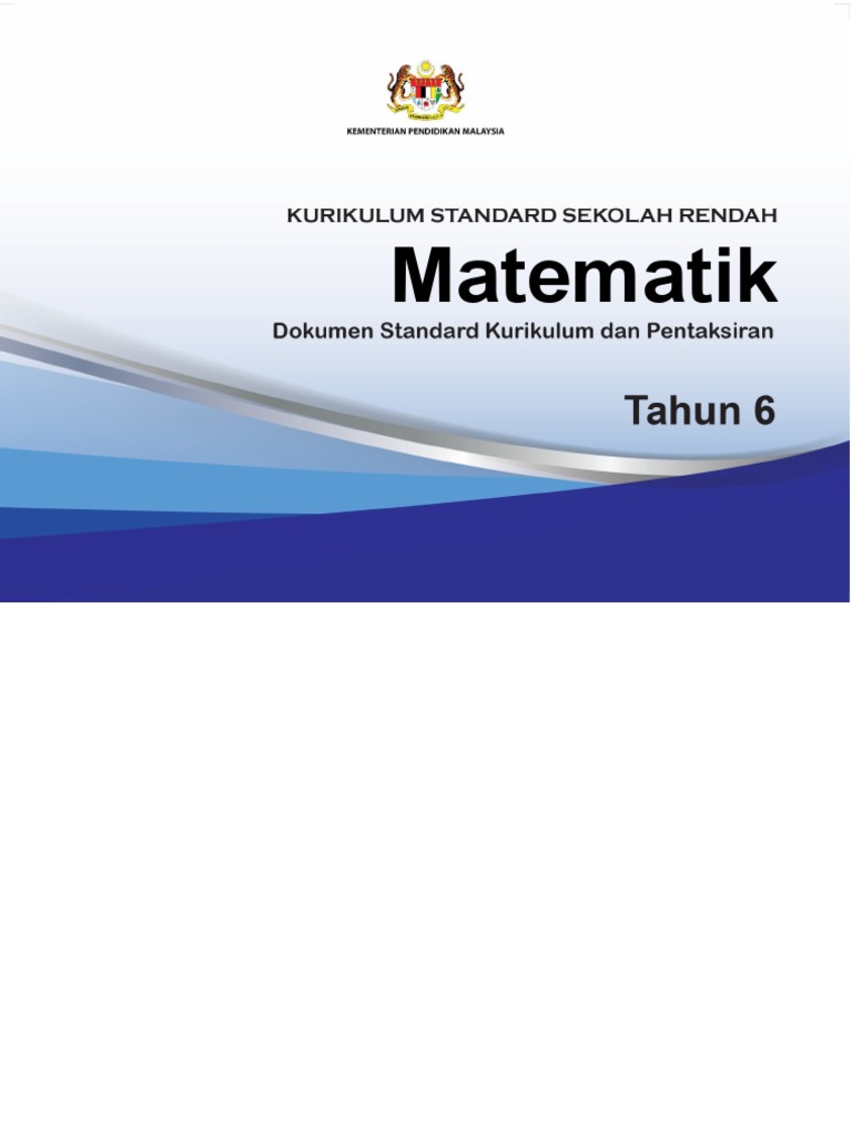 DSKP Matematik Tahun 6 | PDF