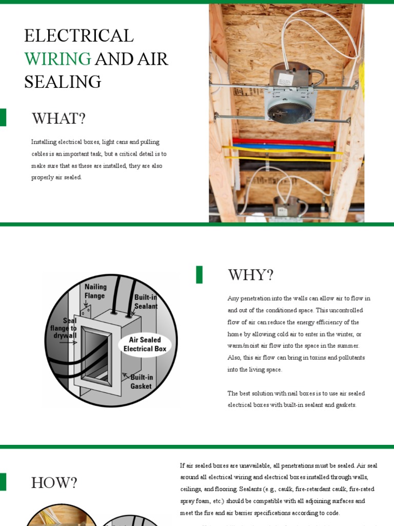 Electrical Wiring and Air Sealing | PDF
