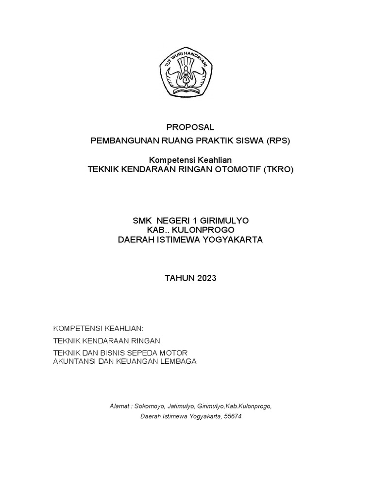 Proposal Ruang Praktek Tkro Baru | PDF