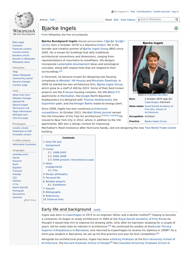 Bjarke Ingels: Architect and Innovator | PDF