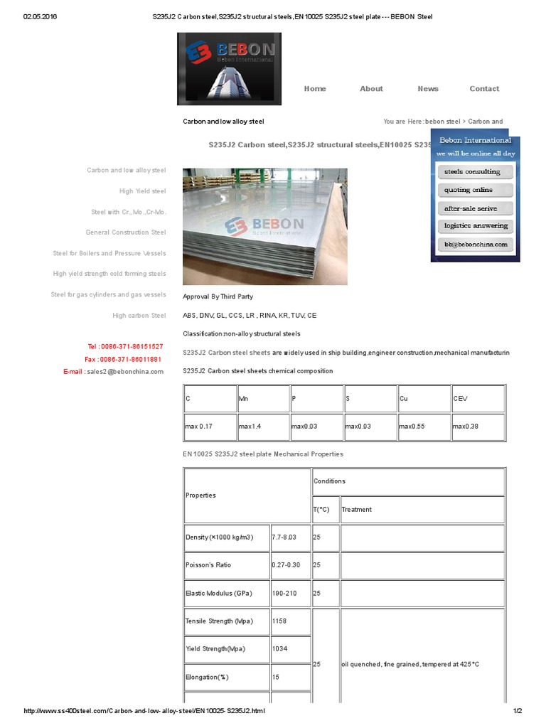 Home About News Contact: Bebon Steel Carbon and | PDF | Steel ...