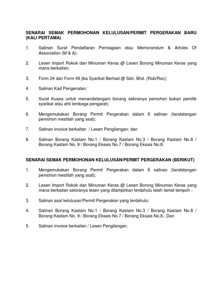 Senarai Semak | PDF