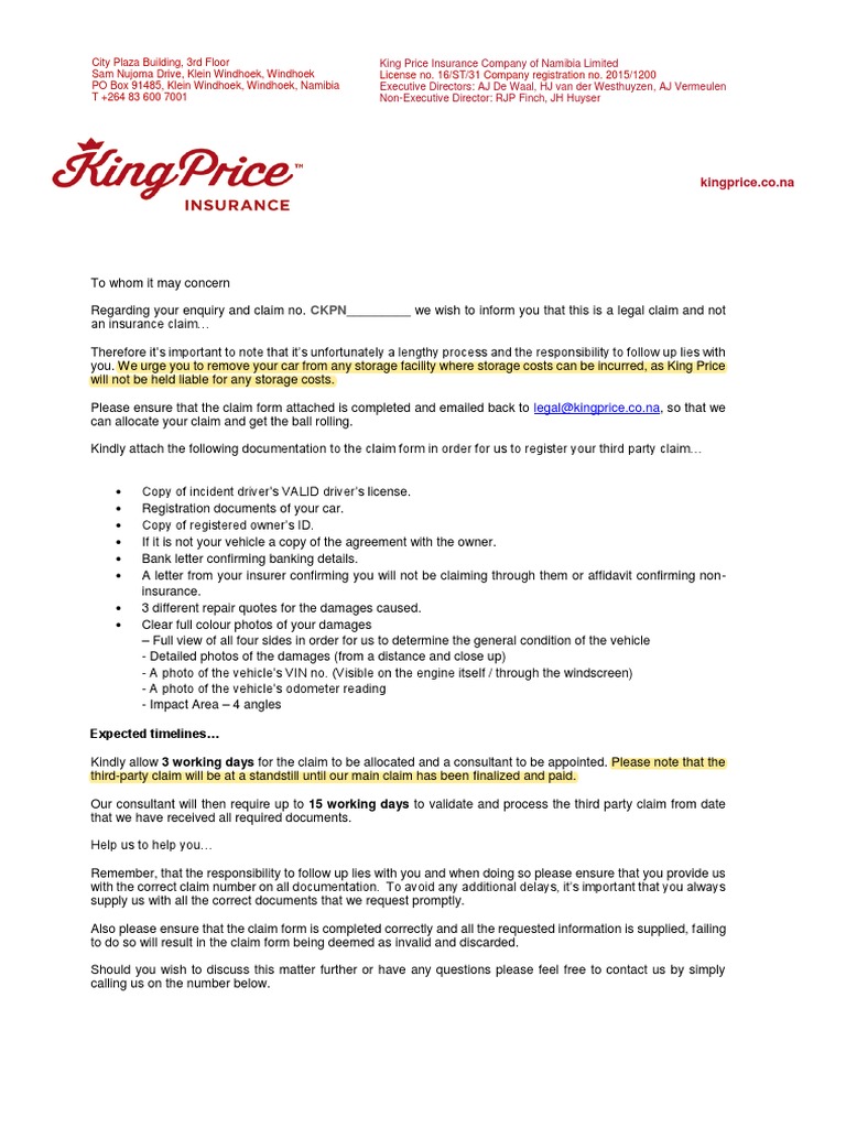 New TP Claim Form | PDF | Law