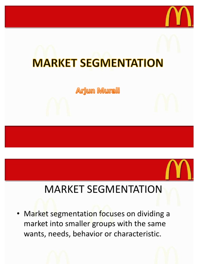 Mcdonalds Segmentation | PDF