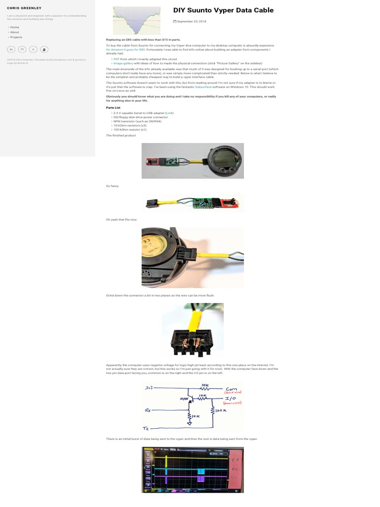 DIY Suunto Vyper Data Cable | PDF | Computer Science | Office Equipment