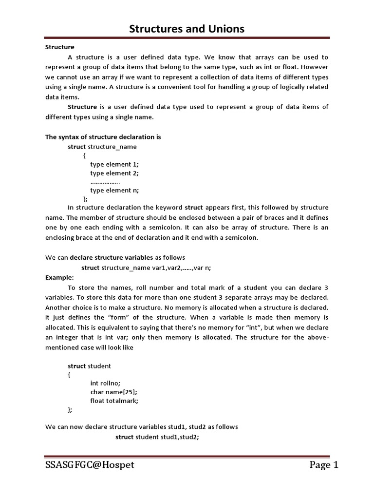 Structure C Notes | PDF