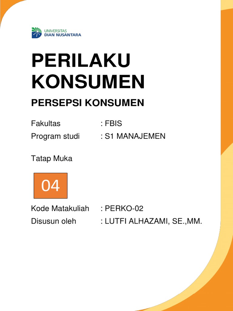 Modul 4 Persepsi Konsumen | PDF