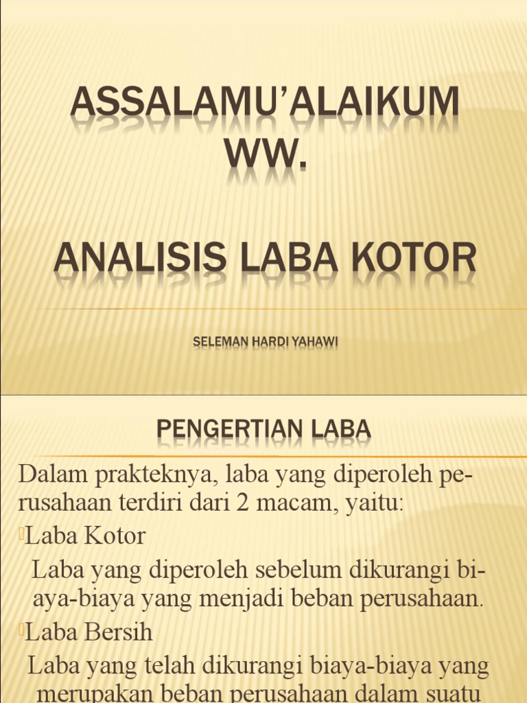 TM 7 Alk-Analisa Laba Kotor | PDF