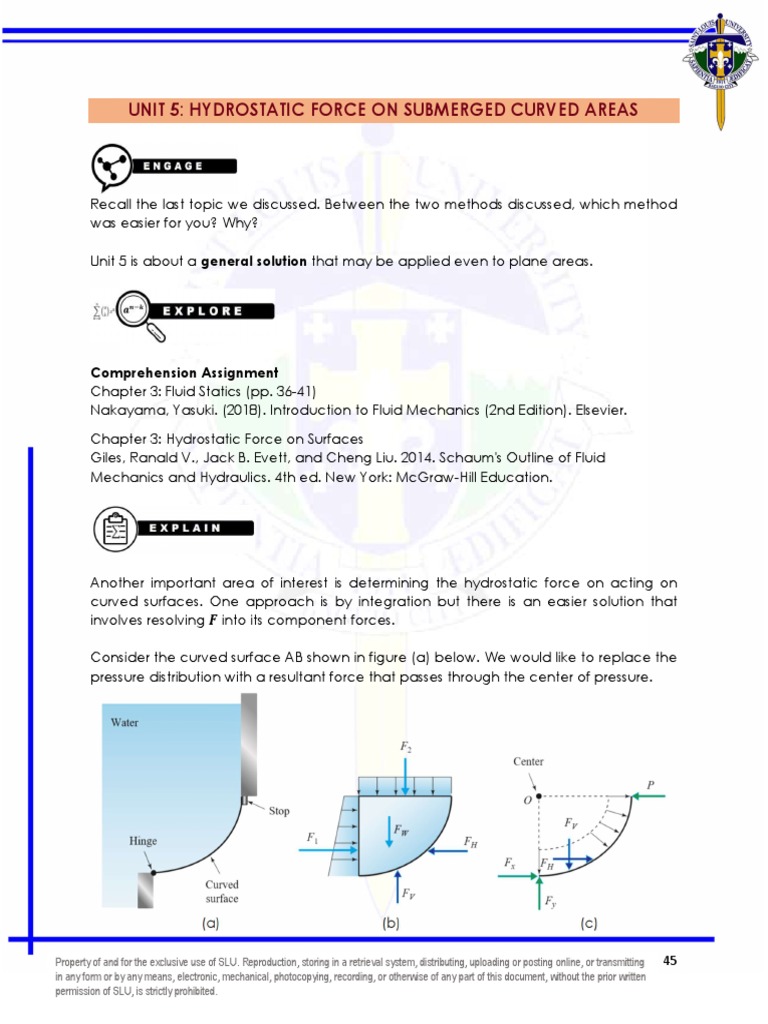 MIDTERM CE2231 Hydraulics Module | PDF | Buoyancy | Discharge (Hydrology)