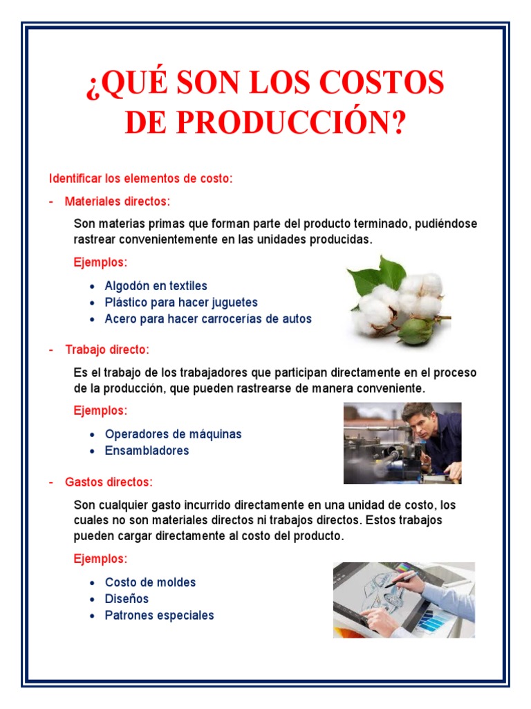 QUÉ SON LOS COSTOS DE PRODUCCIÓN | PDF