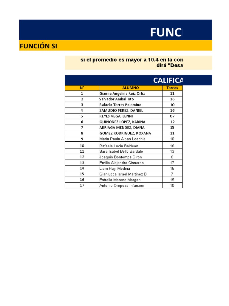 Función SI - Ejercicios | PDF