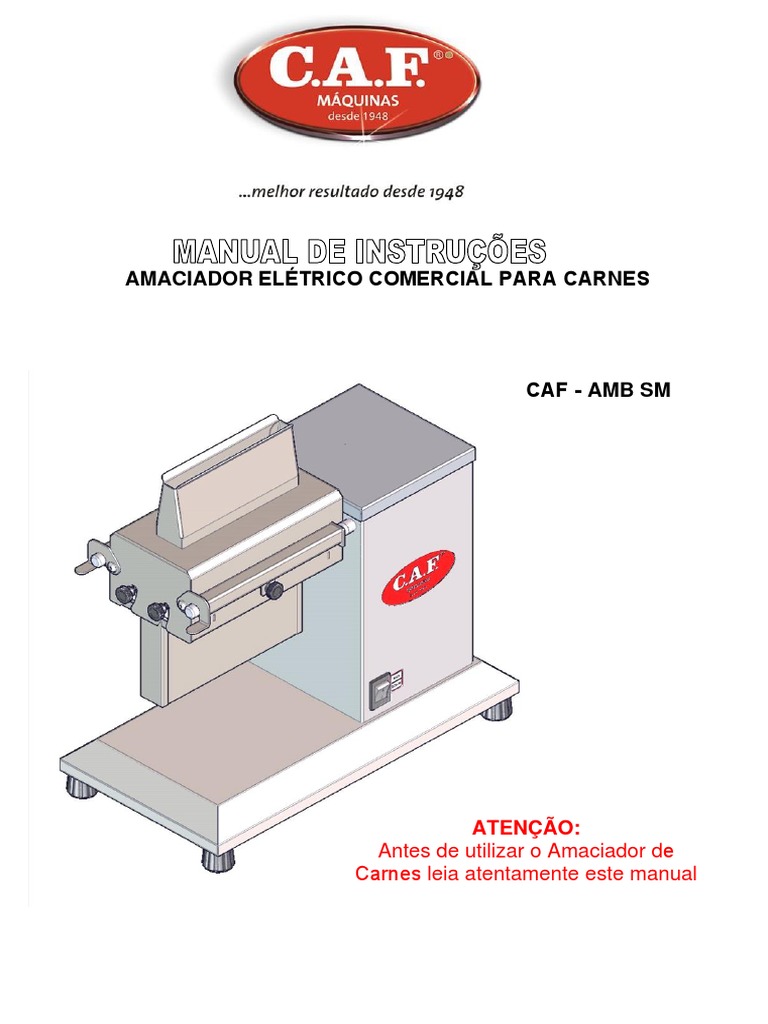 Manual Do Amaciador De Carnes Caf Amb Sm Pdf