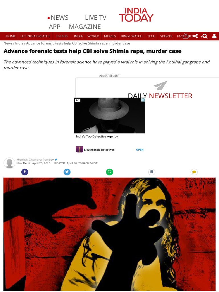 Gudiya Case: Forensic Breakthroughs | PDF | Forensic Science | Detective