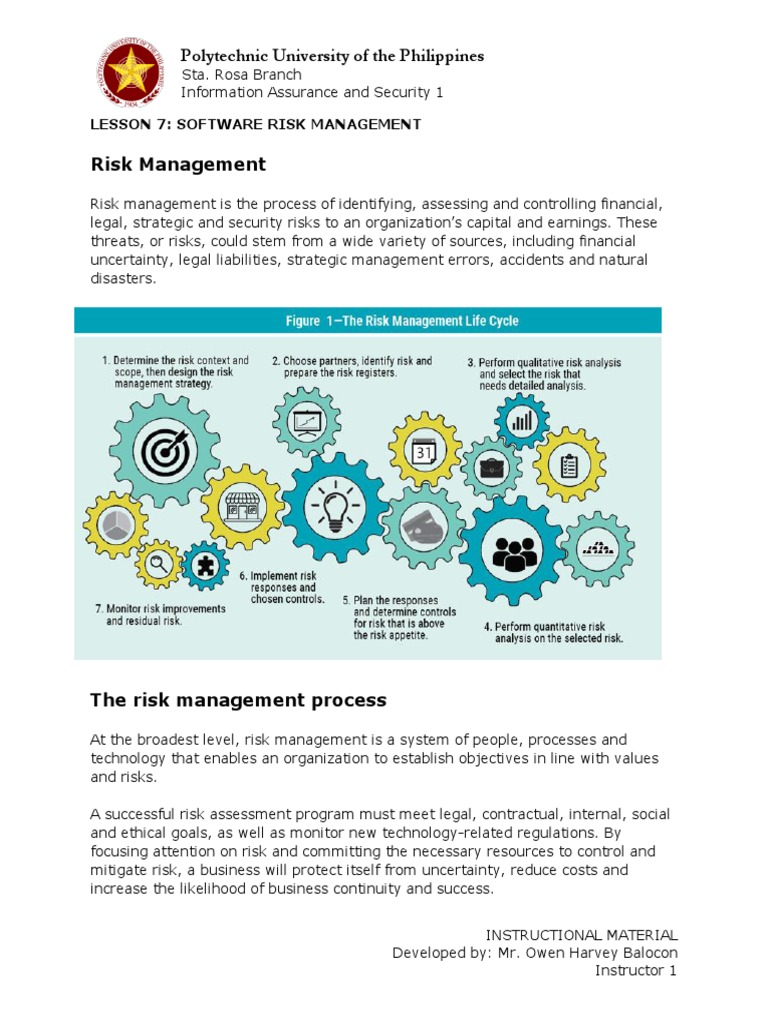 IAS Lesson 7. Software Risk Management | PDF | Business