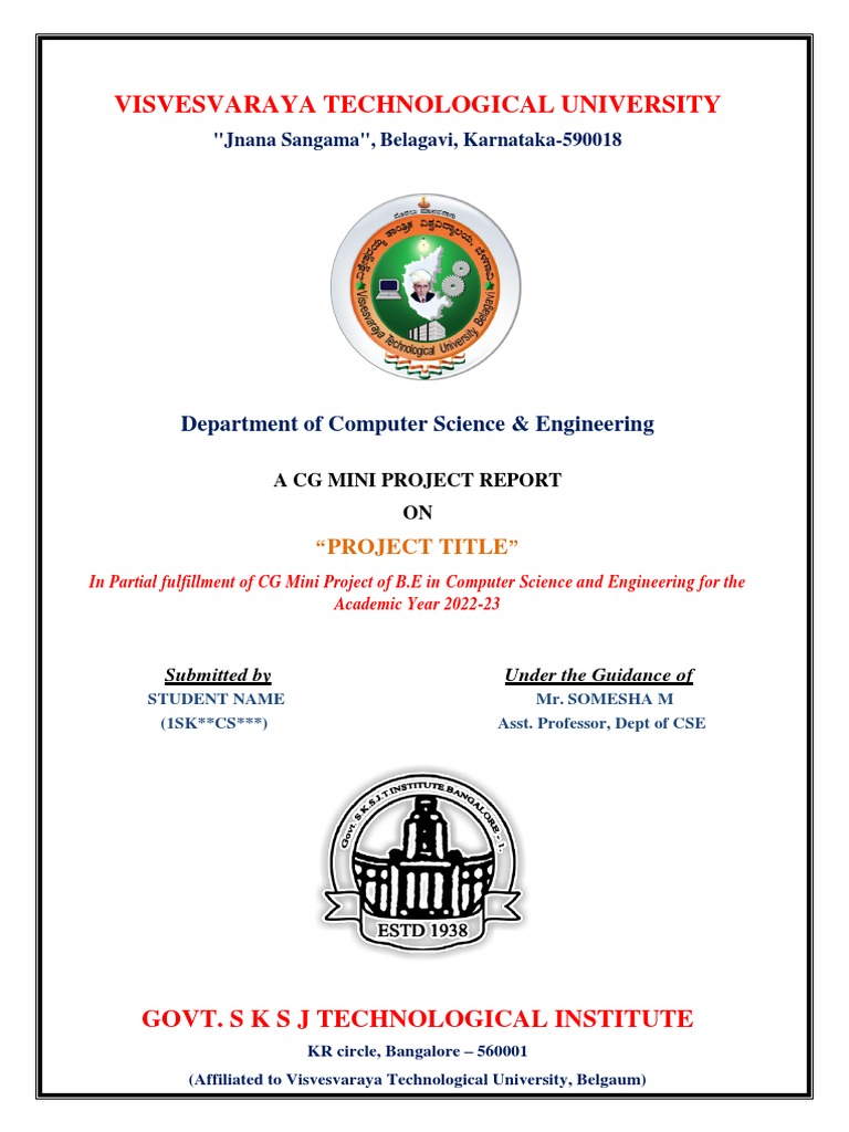 CG Mini Project Report Format | PDF