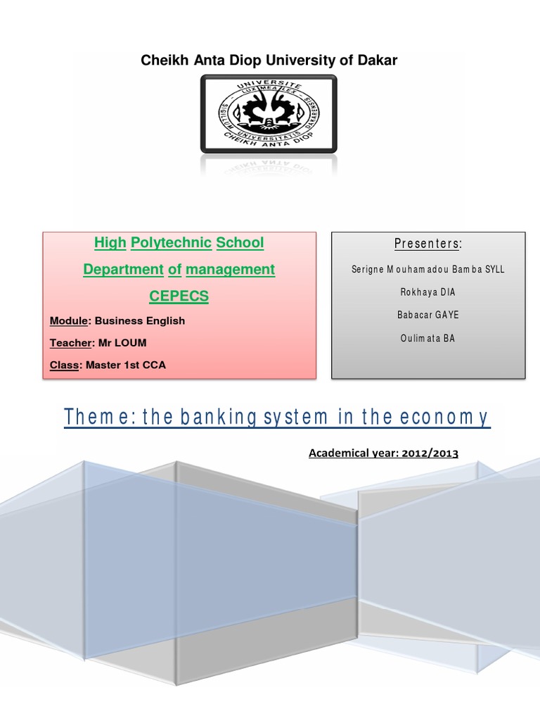 The Banking System in The Economy | PDF | Banks | Deposit Account