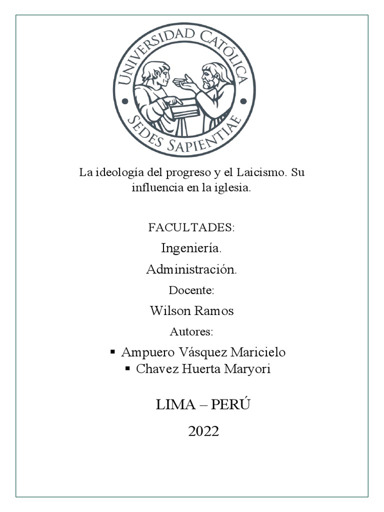 La Ideología Del Progreso y El Laicismo | PDF