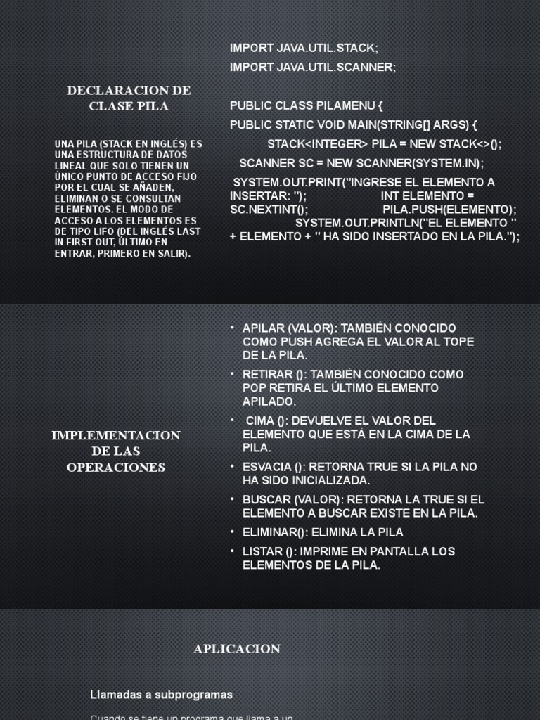 Declaracion de Clase Pila | PDF | Programa de computadora | Programación