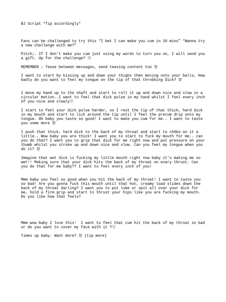 Bj Challenge Script Pdf