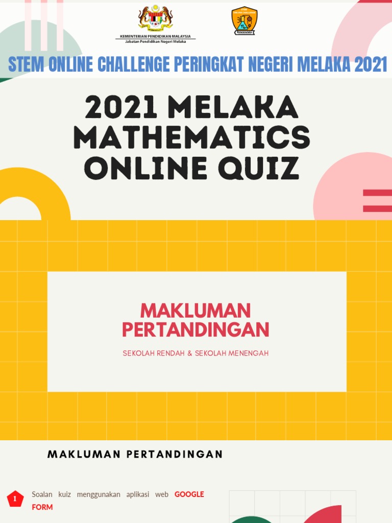 Pertandingan Kuiz Matematik Melaka 2021 | PDF