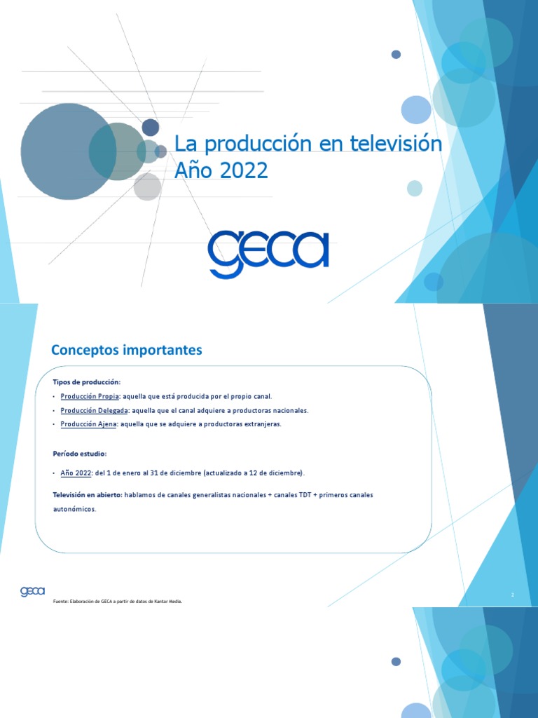 GECA Producció A Televisió 2022 | PDF | Televisión | Radiodifusión